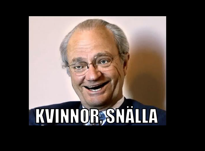BILDEXTRA: Kungen hånas på "The typical svensken"