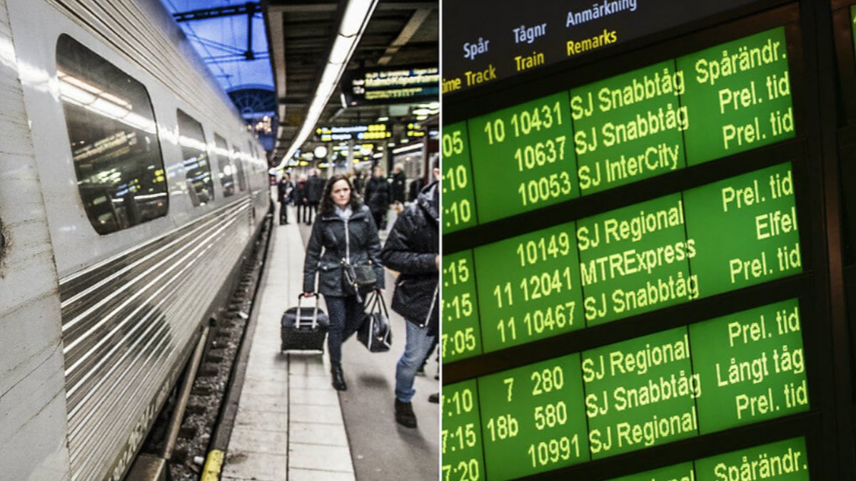 Alla tåg till och från Göteborg stoppas