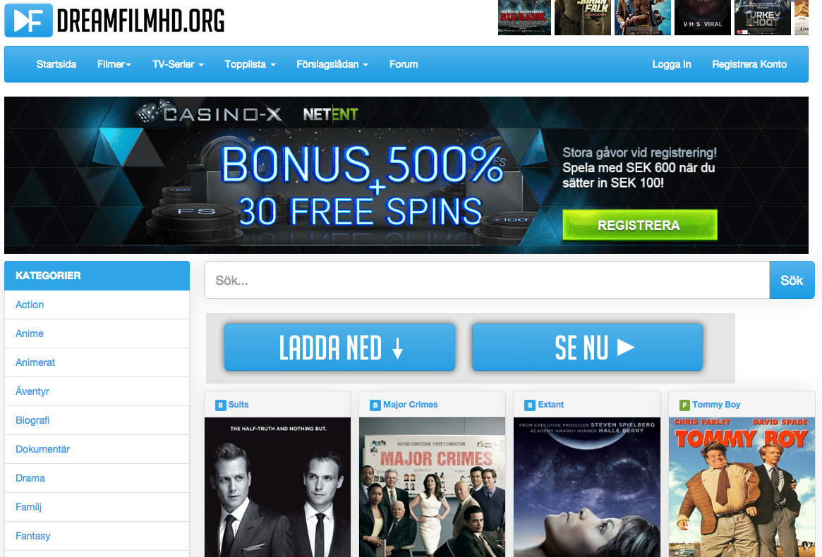 Dreamfilm agerar efter Swefilmers beslut att stänga ner