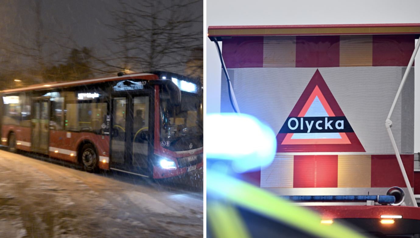 SL-buss har vält – med passagerare ombord