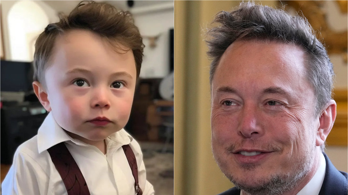 Stor förvirring över bild på Elon Musk-barn: "Min son..."