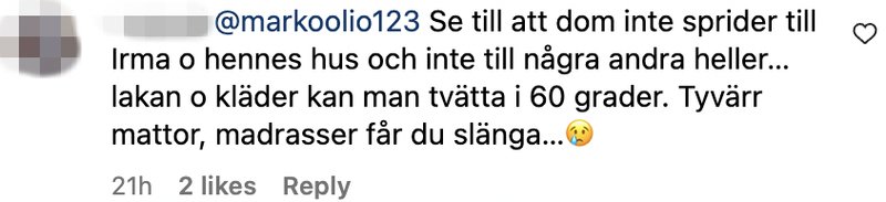 Markoolios äckliga bild oroar följarna: "Irmas hus?"