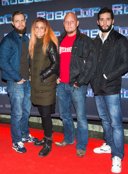 Olivia Munn, Joel Kinnaman och Noomi Rapace på "Robocop"-premiären