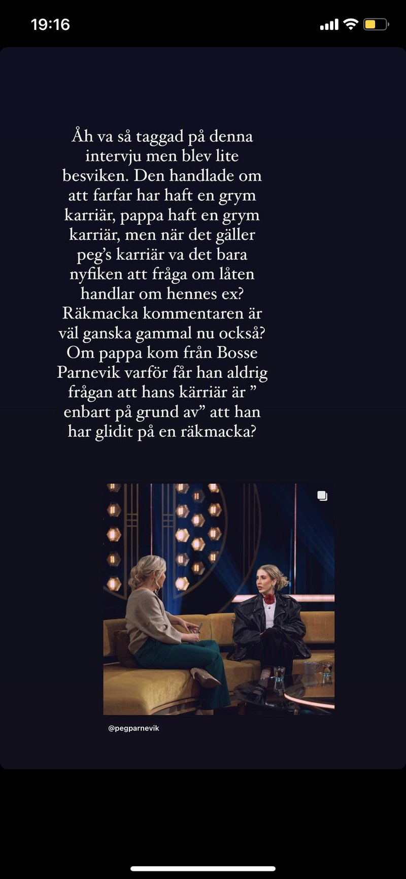 Penny Parnevik rasar mot Carina Bergfeldt: "Besviken"