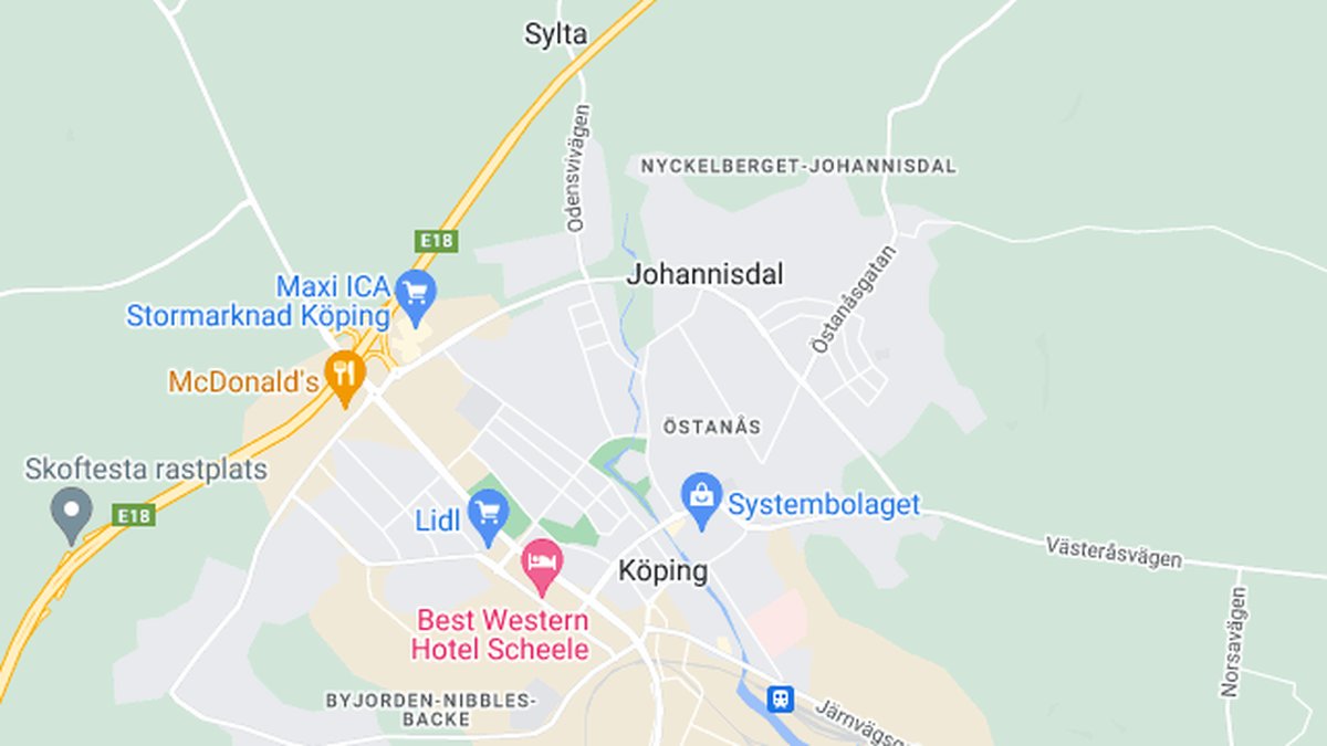 Polisen rapporterar om brand, Köping