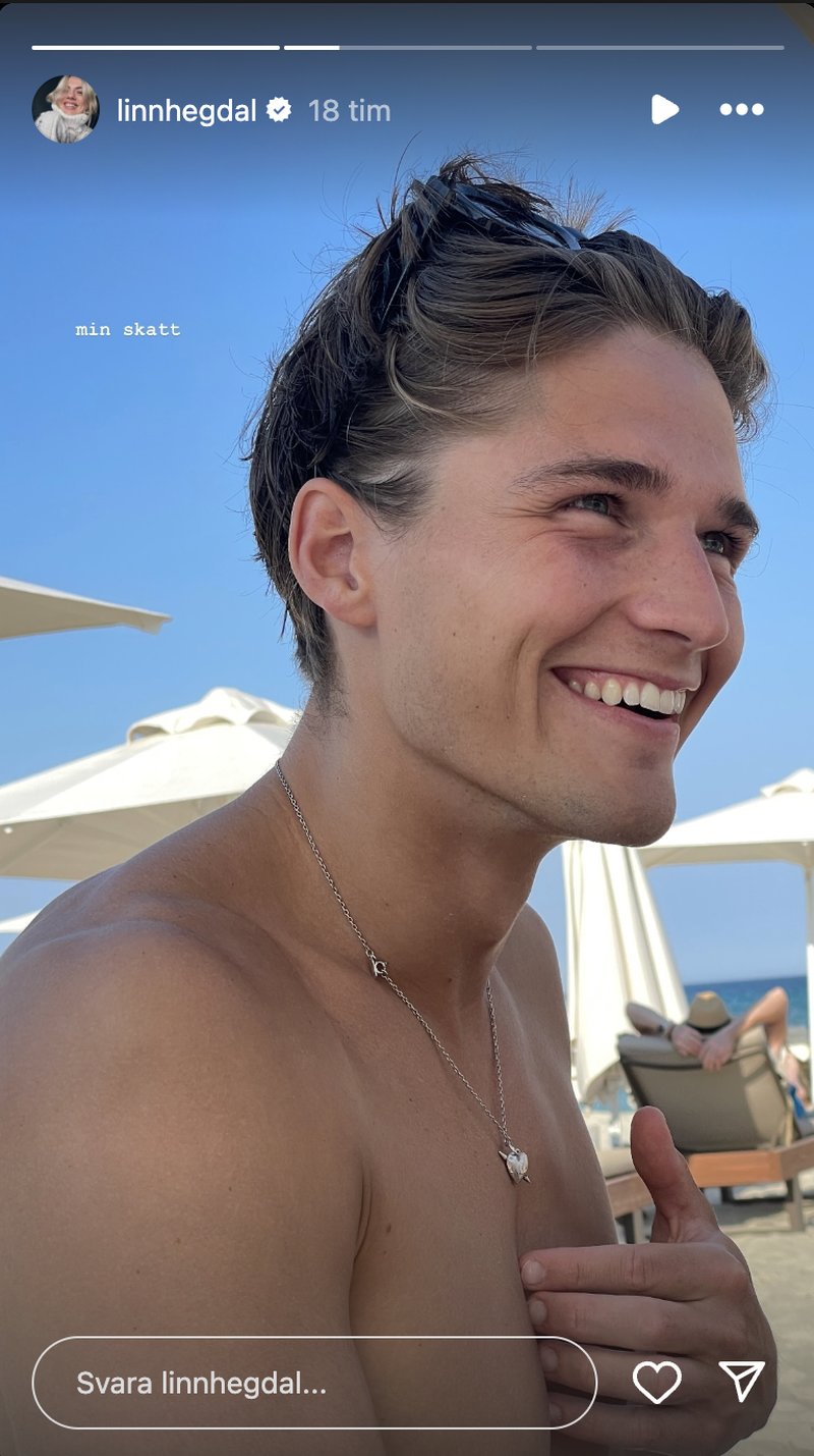 Kärlekslycka: Filip Lamprecht och Linn Hegdals bilder från semestern