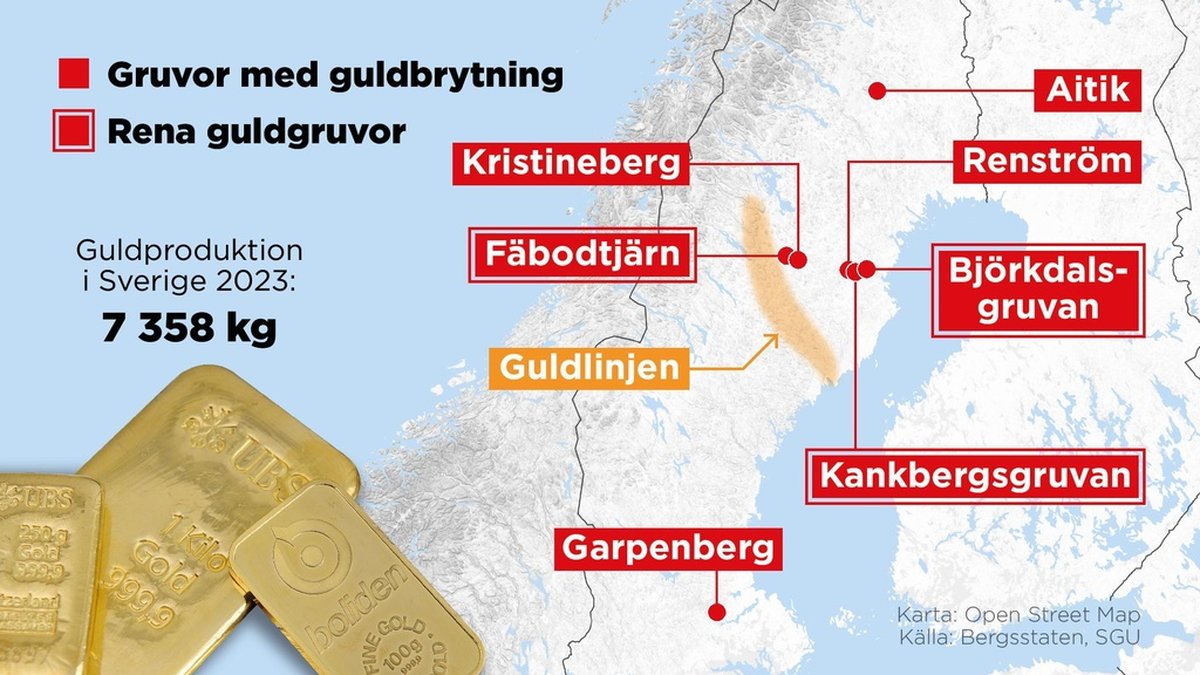 Här finns det svenska guldet